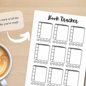 Book Tracker - PRINTABLE Journal Page - Book Journal - Reading Log ...