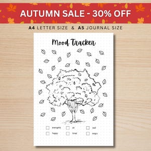 Leaves Mood Tracker PRINTABLE Journal Page Planner Page Feelings ...