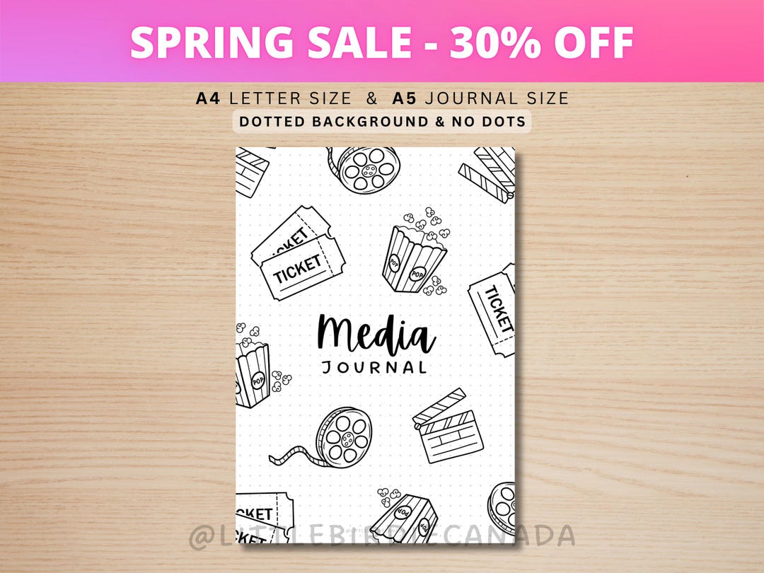 Media Journal Title Page - PRINTABLE Journal Page - Media Journal Cover ...