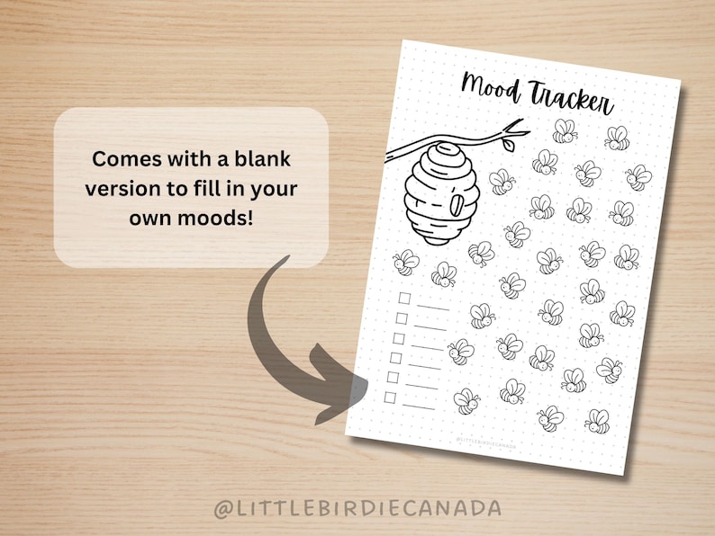 Monthly Mood Trackers Bundle - BUNDLE A - PRINTABLE Journal Pages ...