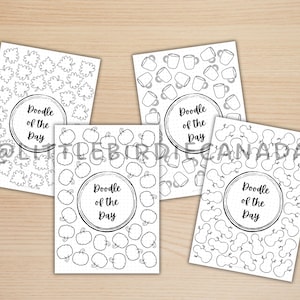 Doodle of the Day Bundle - BUNDLE A - PRINTABLE Journal Pages - Digital ...