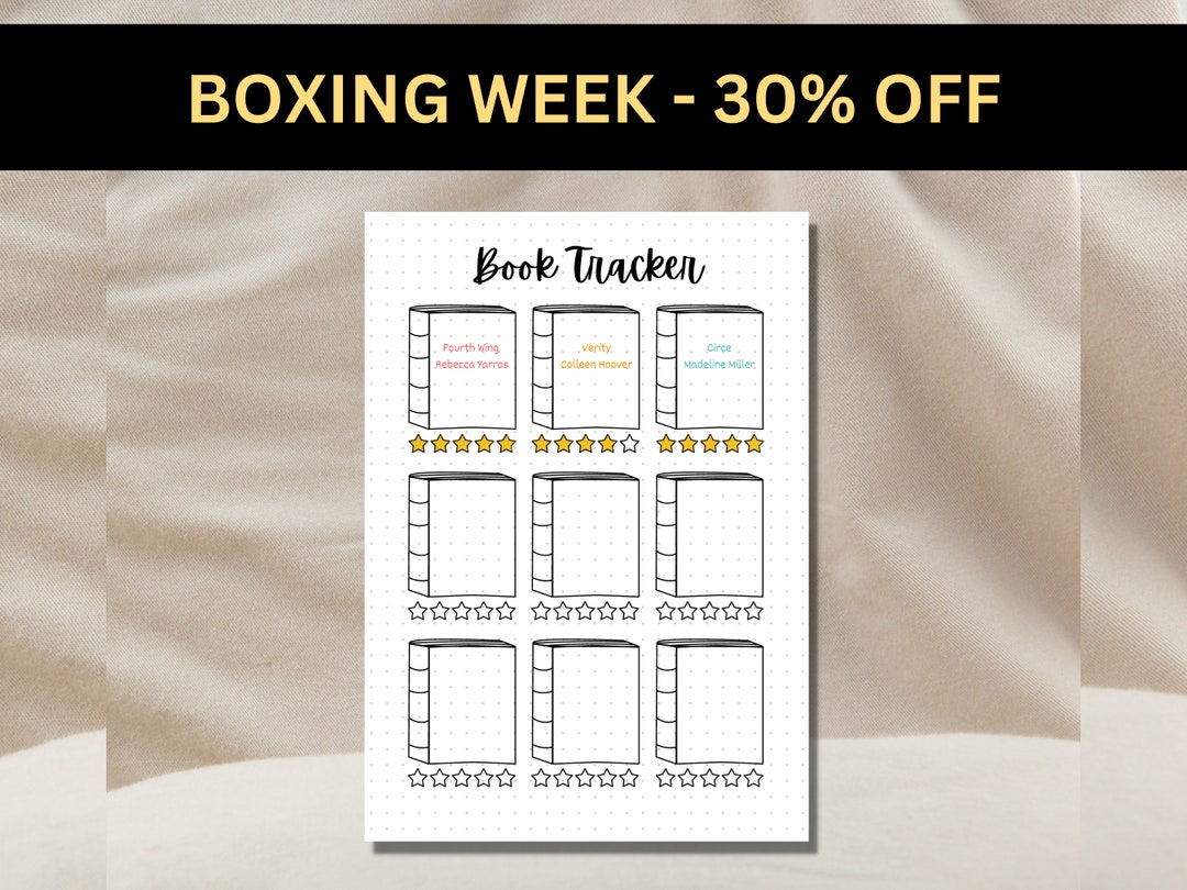 Book Tracker A5 Journal Page Printable Tracker Reading Log Planner ...