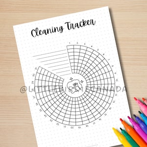 Cleaning Tracker - PRINTABLE Journal Page - Habit Tracker - Track ...