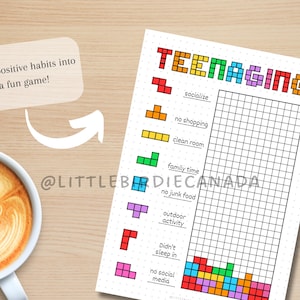 Teenaging Tracker - PRINTABLE Journal Page - Monthly Tracker - Fun ...