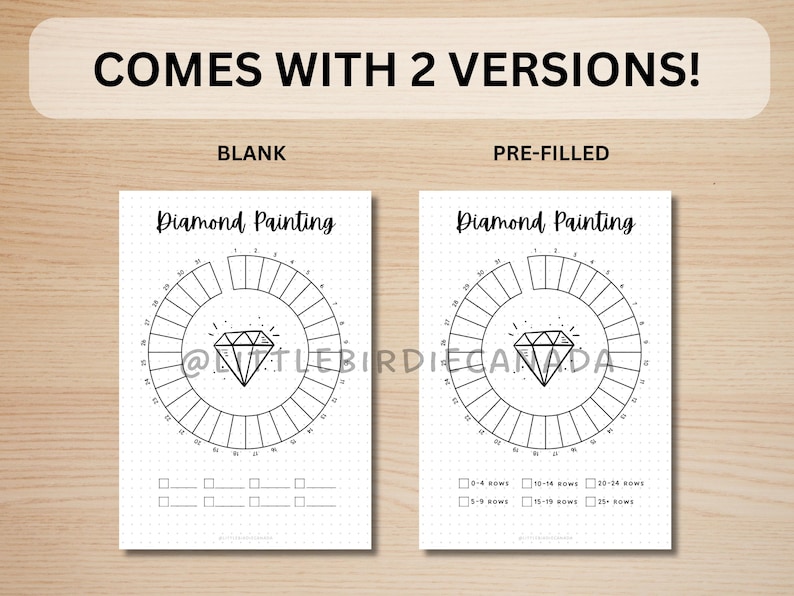 Diamond Painting Tracker - PRINTABLE Journal Page - Habit Tracker ...