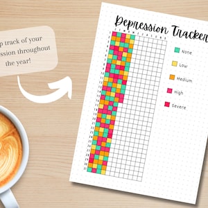 Depression Tracker - PRINTABLE Journal Page - Planner Page - Mood ...