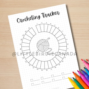 Crocheting Tracker - PRINTABLE Journal Page - Habit Tracker - Track ...