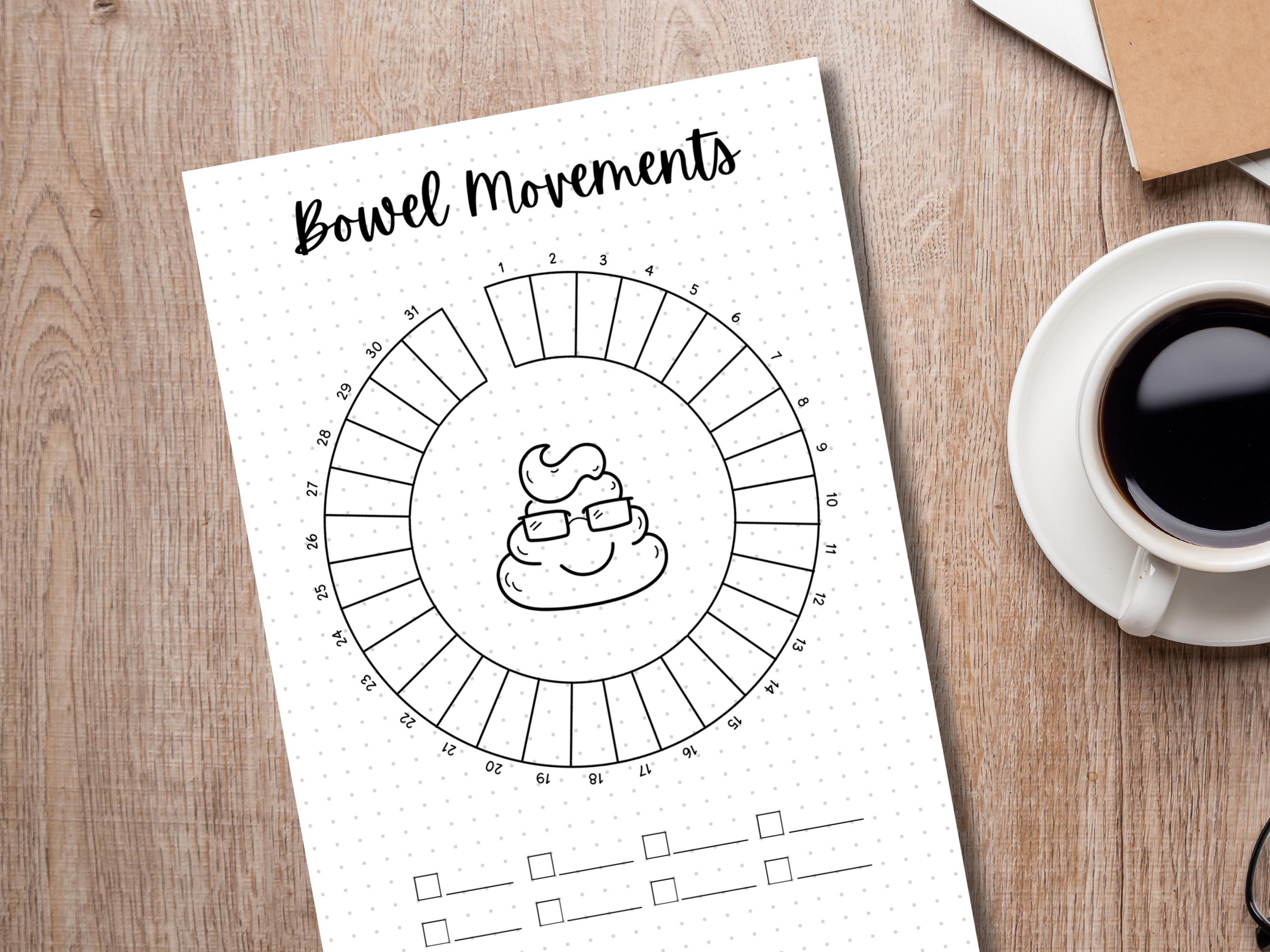 Bowel Movement Tracker - PRINTABLE Journal Page - Planner Page - Poop ...