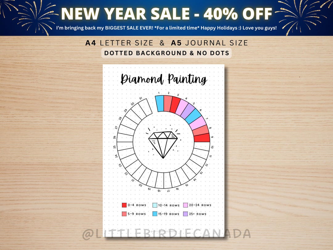 Diamond Painting Tracker PRINTABLE Journal Page Habit Tracker Track ...