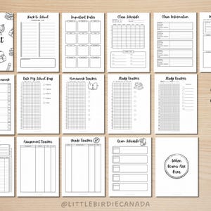 Student Planner Bundle - PRINTABLE Student Journal Pages - Digital ...