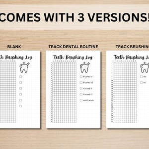 Teeth Brushing Tracker - PRINTABLE Journal Page - Kids Teeth Brushing ...