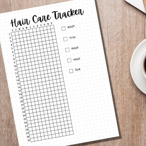 Hair Care Tracker PRINTABLE Journal Page Beauty Routine Hair Wash ...