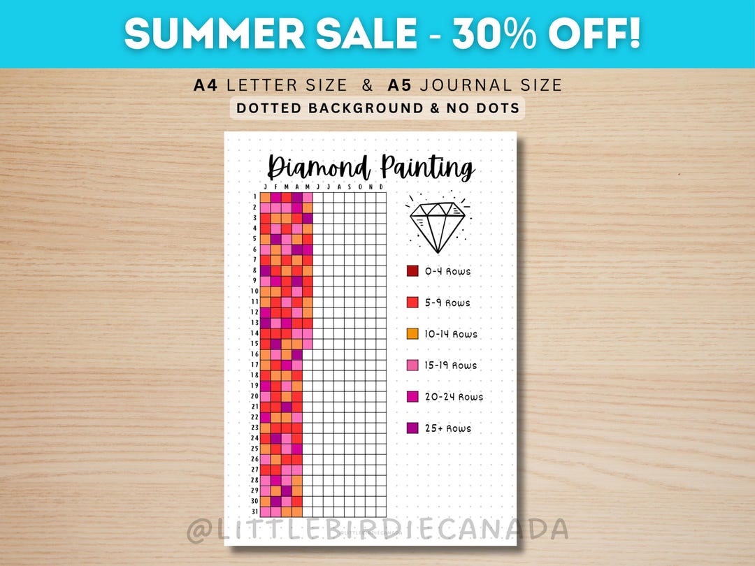 Diamond Painting Tracker - PRINTABLE Journal Page - Habit Tracker ...