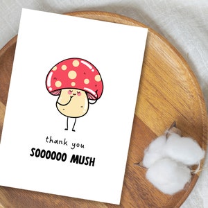 PRINTABLE Funny Thank You Card Card - Thank You so Mush Card - Pun ...