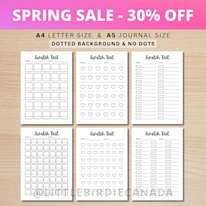 Swatch Test - PRINTABLE Journal Page - Planner Page - Color Test ...