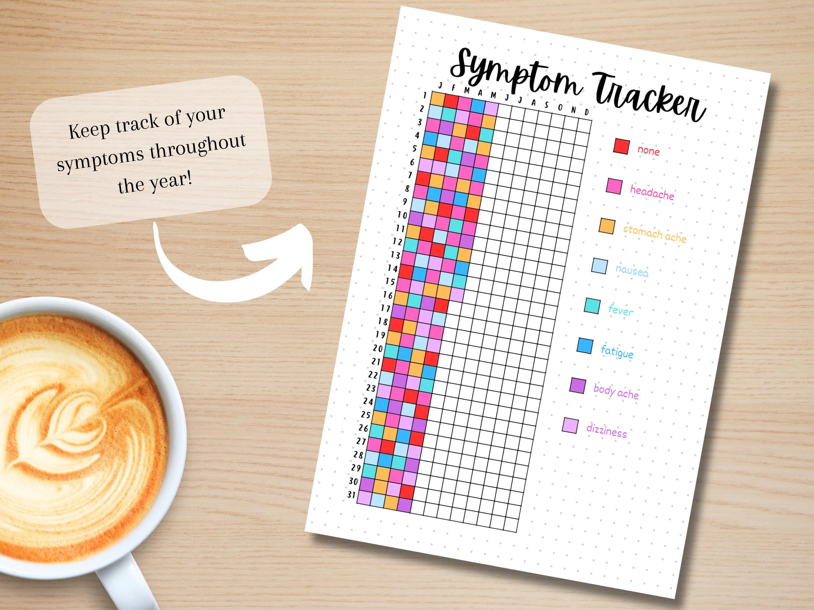 Symptom Tracker - A5 Journal Page - PRINTABLE Tracker - Health Tracker ...