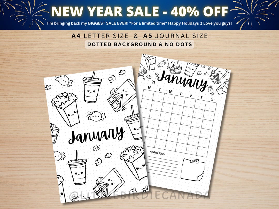 January Title Page January Calendar PRINTABLE Calendar Printable Title ...