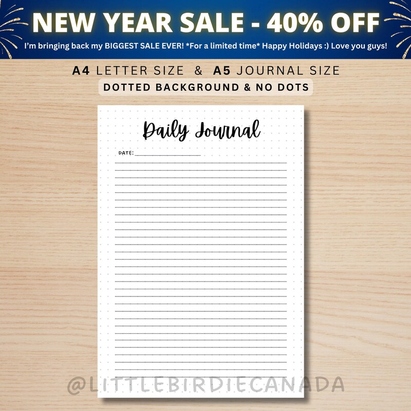 Printable Journal - Etsy