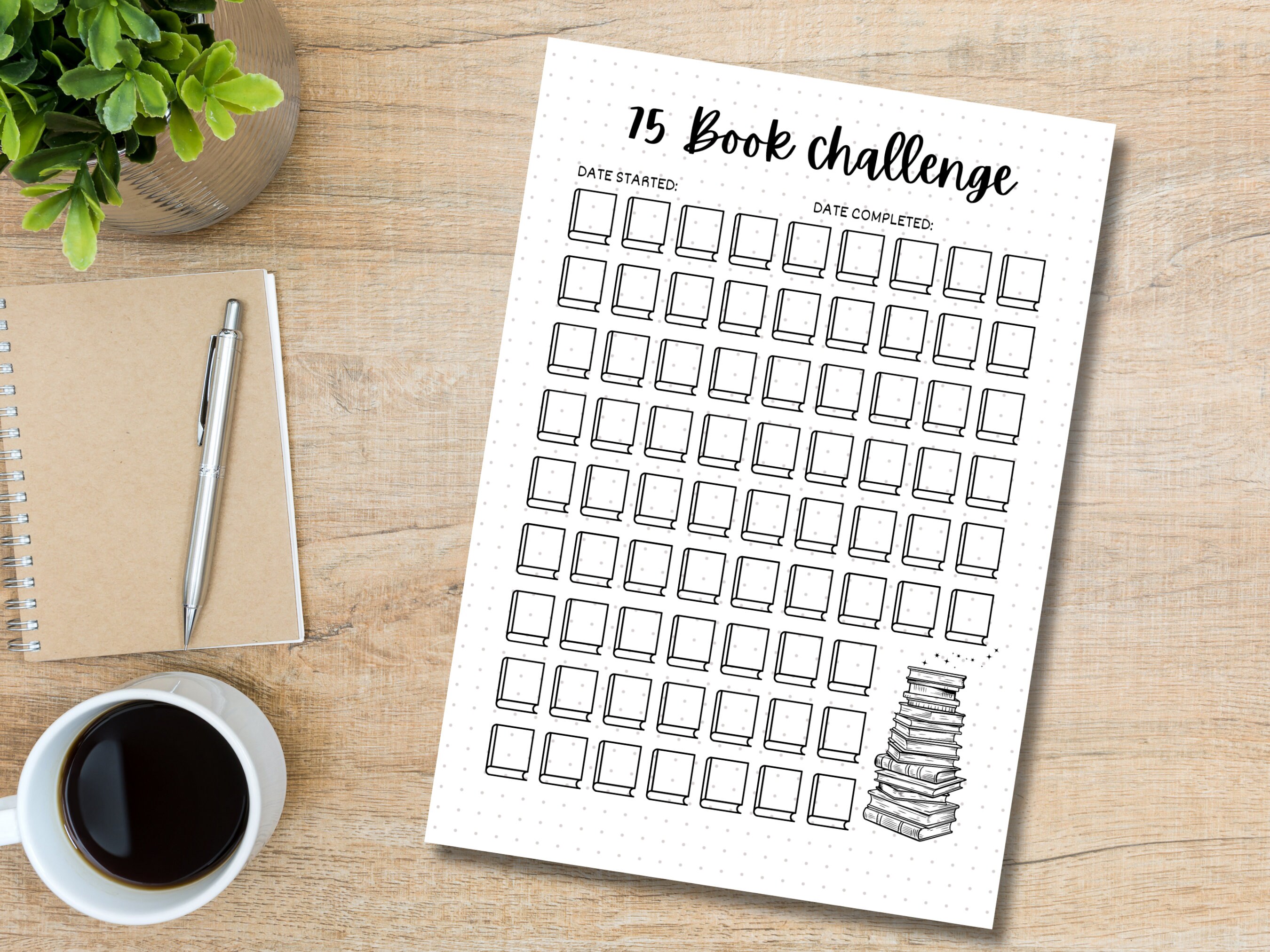 Reading Challenge Bundle - PRINTABLE Journal Page - Reading Tracker ...