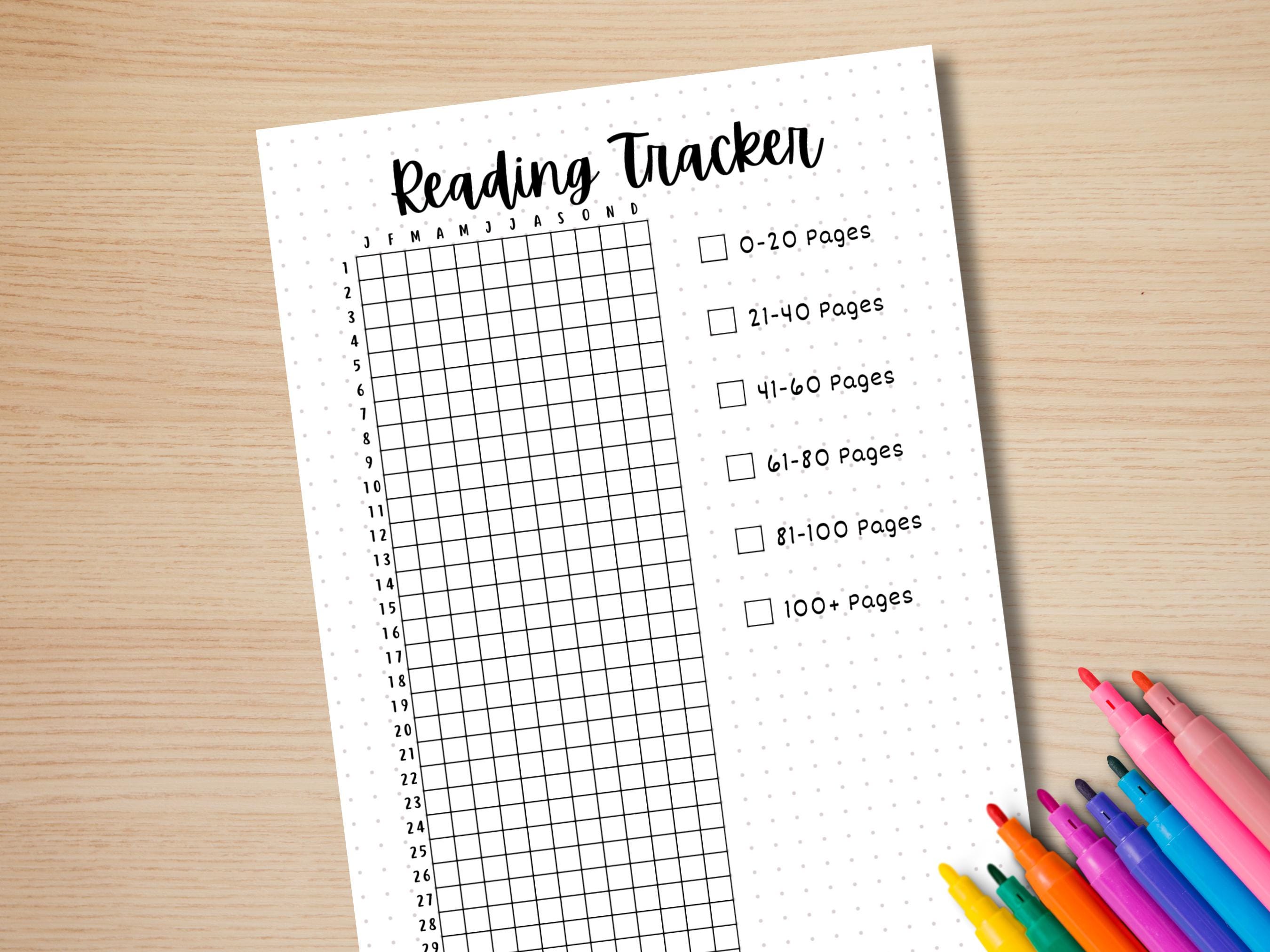 Reading Tracker - PRINTABLE Journal Page - Planner Page - Book Journal ...