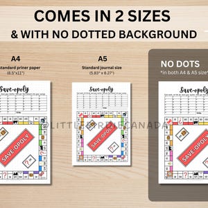 Saveopoly Savings Challenge - PRINTABLE Journal Page - Printable ...