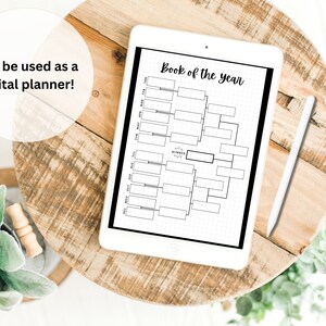 Book of the Year - PRINTABLE Journal Page - Planner Page - Book Journal ...