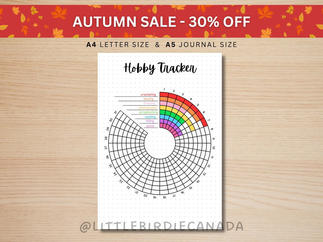 Hobby Tracker PRINTABLE Journal Page Habit Tracker Hobby Journal Fun ...