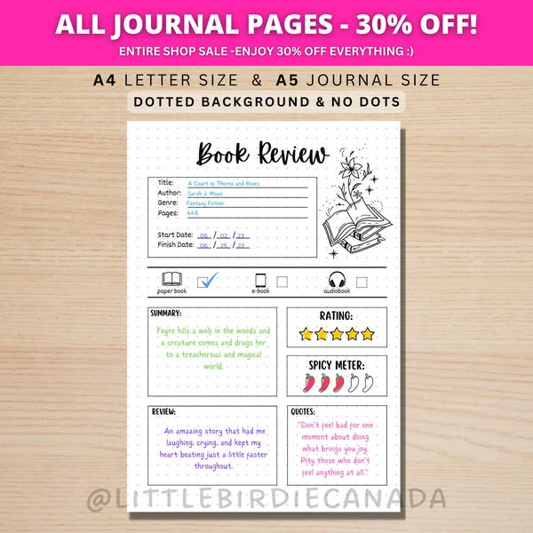 Bookclub Pages - Etsy