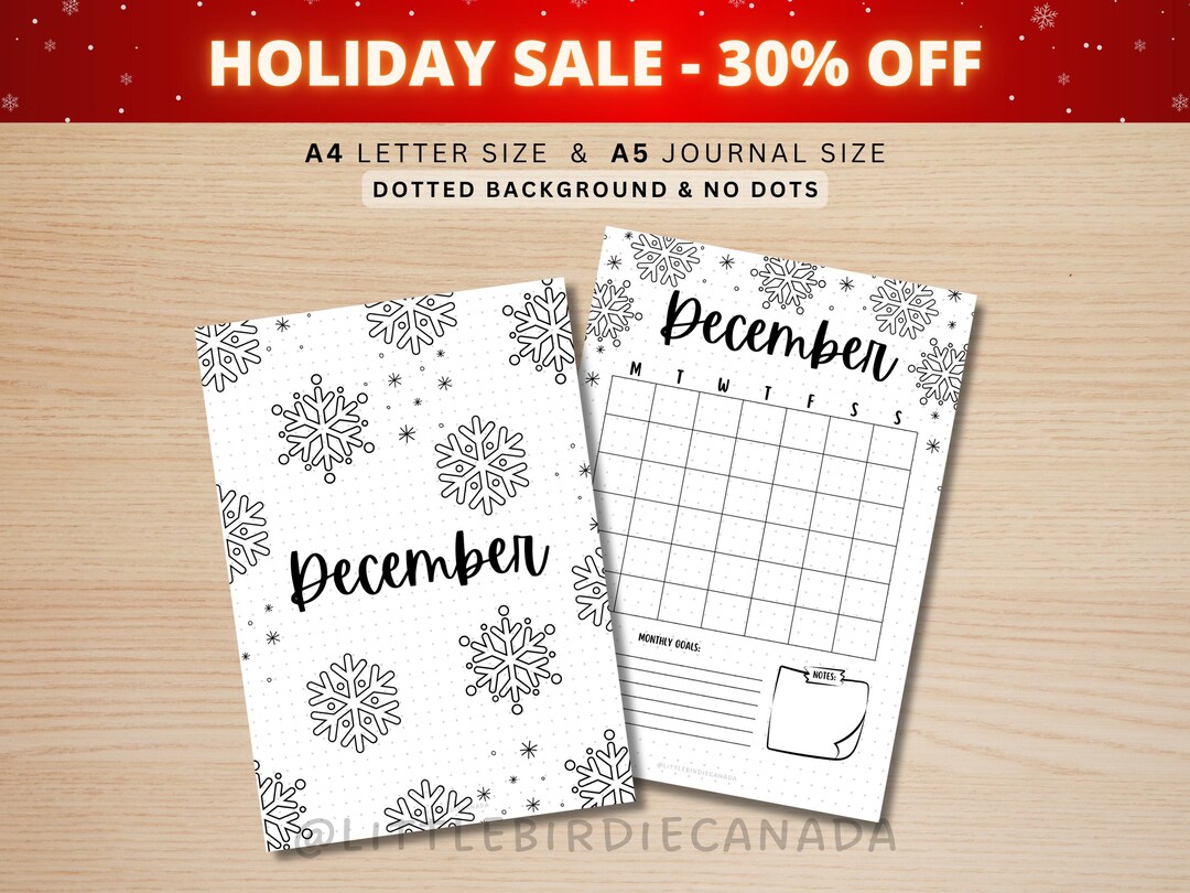 December Title Page December Calendar PRINTABLE Calendar Printable ...