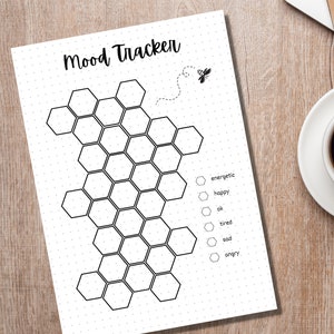 Honeycomb Mood Tracker - PRINTABLE Journal Page - Planner Page ...