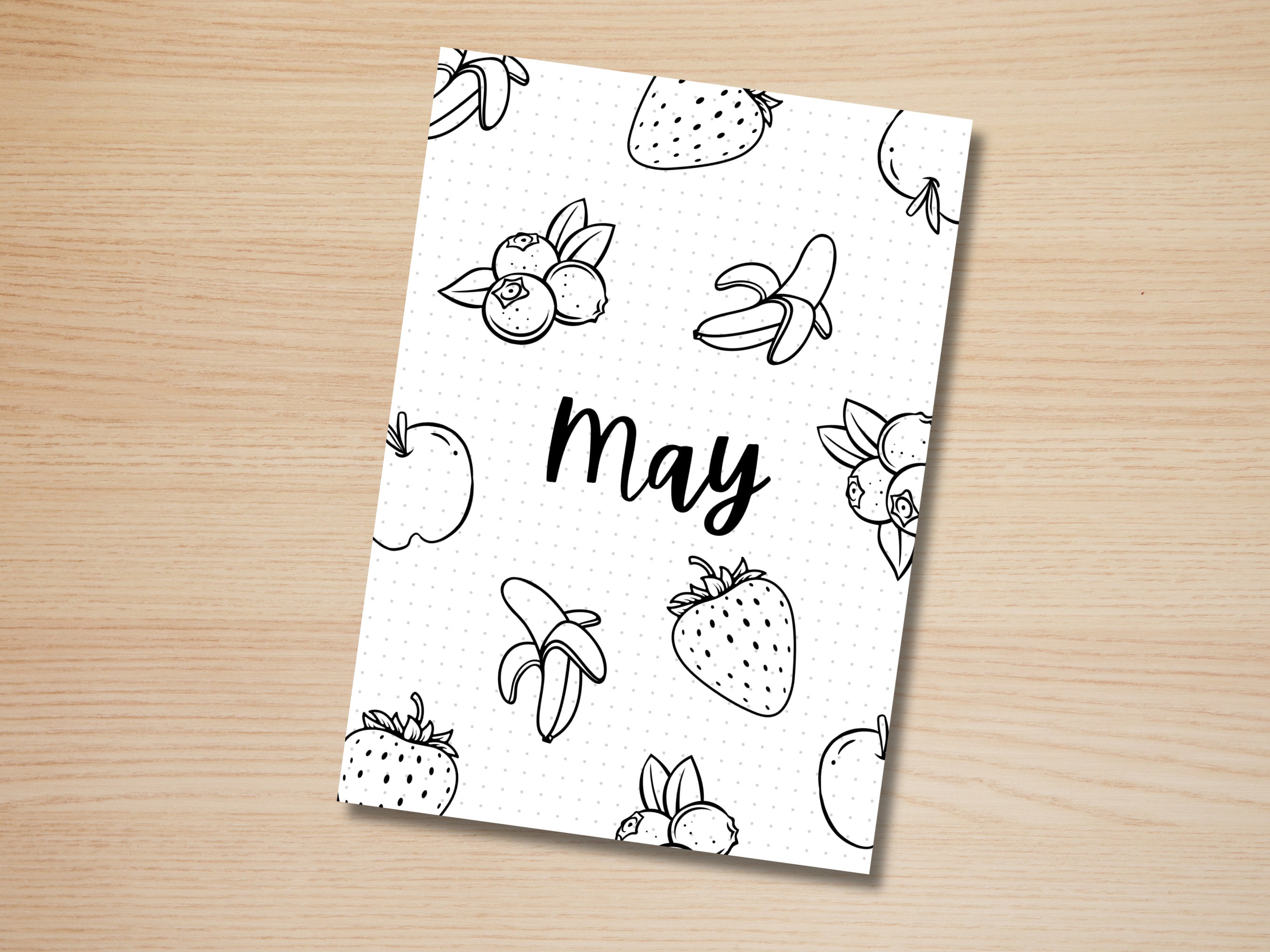 May Title Page - Fruits - May Calendar - PRINTABLE Calendar - Journal ...