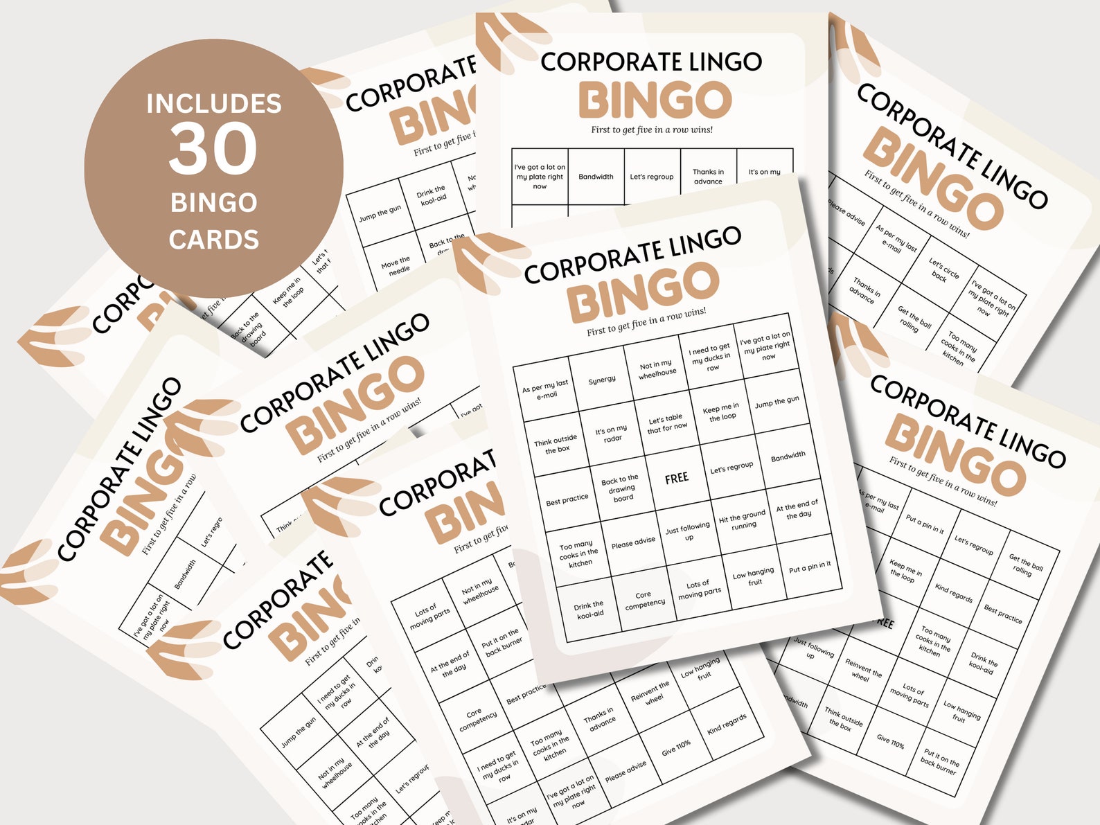 Corporate Lingo Bingo Work Bingo Networking Bingo Workplace Bingo Work ...