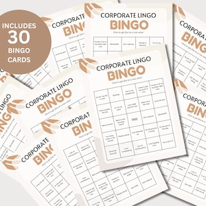 Corporate Lingo Bingo Work Bingo Networking Bingo Workplace Bingo Work ...