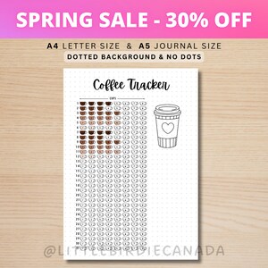 Coffee Tracker - PRINTABLE Journal Page - Planner - Health Tracker ...
