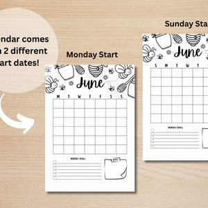 June Title Page - June Calendar - PRINTABLE Calendar - Printable Title ...