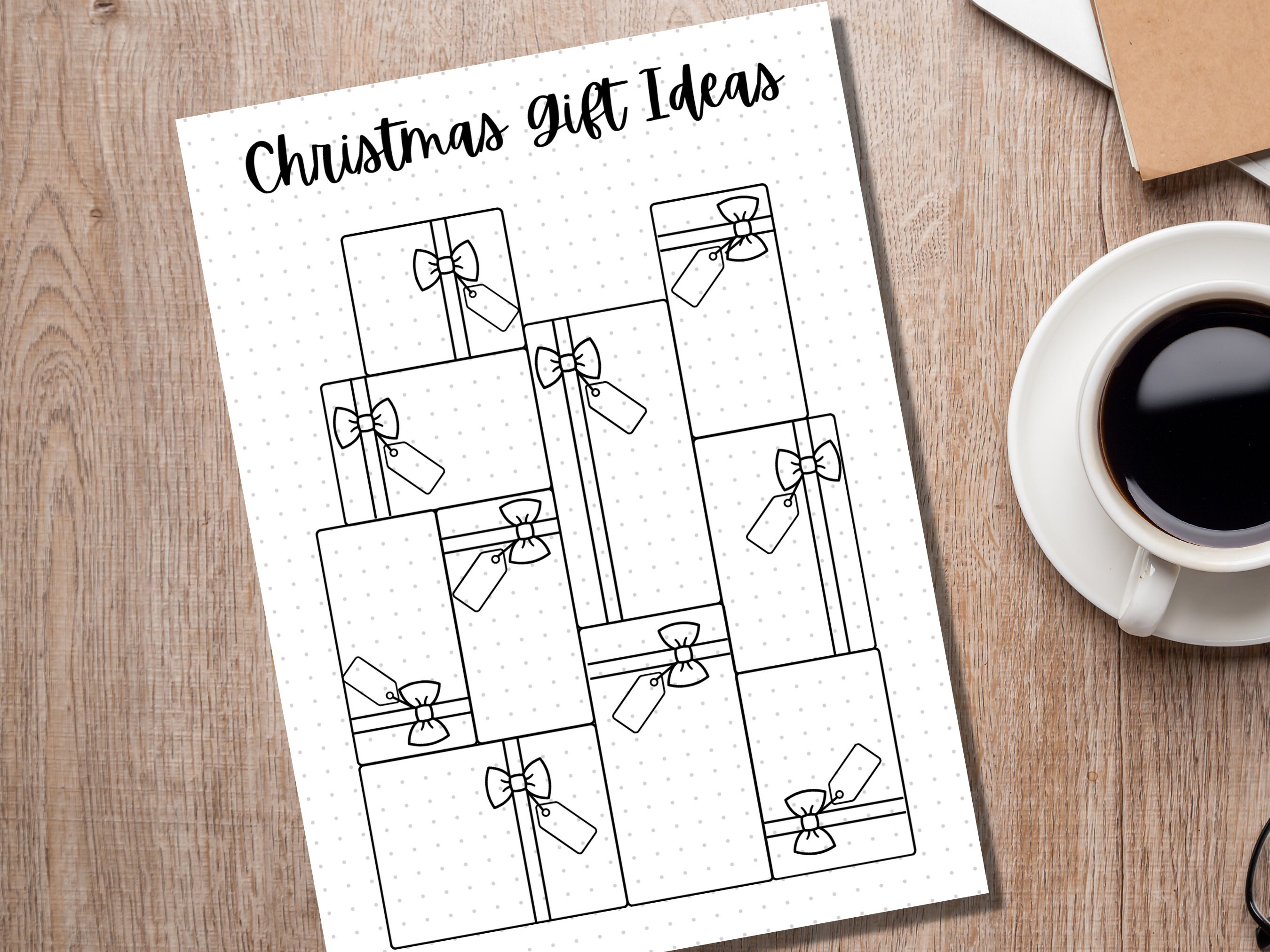 Christmas Gift List - Christmas Journal Page - Printable Journal Page ...
