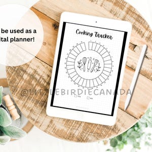 Cooking Tracker - PRINTABLE Journal Page - Planner Page - Tracking ...