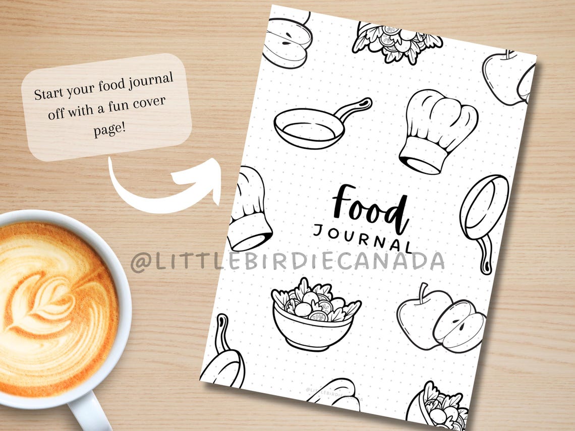 Food Journal Title Page - PRINTABLE Journal Page - Food Planner Page ...
