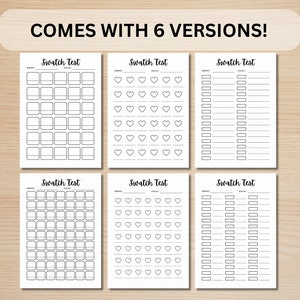 Swatch Test PRINTABLE Journal Page Planner Page Color Test Colour Test ...