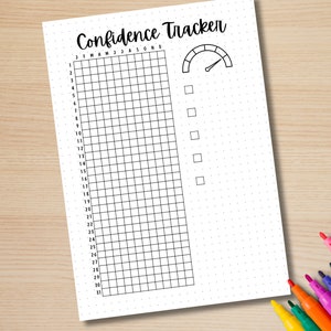 Confidence Tracker PRINTABLE Journal Page Planner Page Track Confidence ...