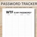WTF is My Password Tracker - Password Log - Password Organizer ...