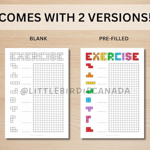 Exercising Tracker - PRINTABLE Journal Page - Monthly Tracker - Habit ...