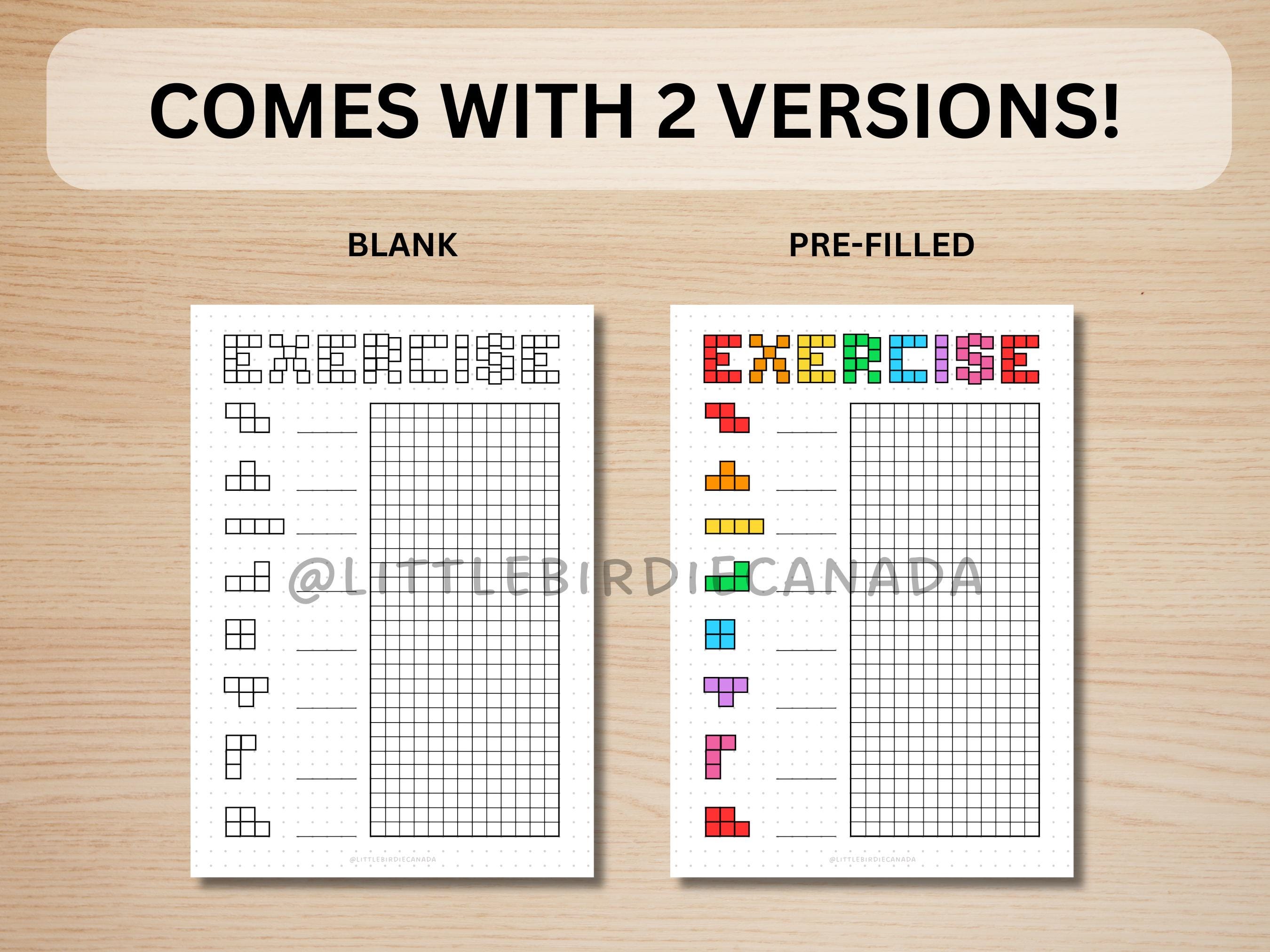 Exercising Tracker - PRINTABLE Journal Page - Monthly Tracker - Habit ...