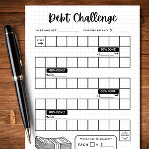 Debt Challenge - PRINTABLE Journal Page - Planner Page - Debt Tracker ...