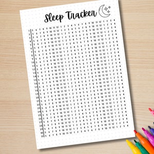 24 Hour Sleep Tracker - PRINTABLE Journal Page - Monthly Sleep Tracker ...
