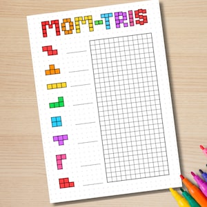 Mom-tris Tracker - PRINTABLE Journal Page - Planner Page - Monthly ...