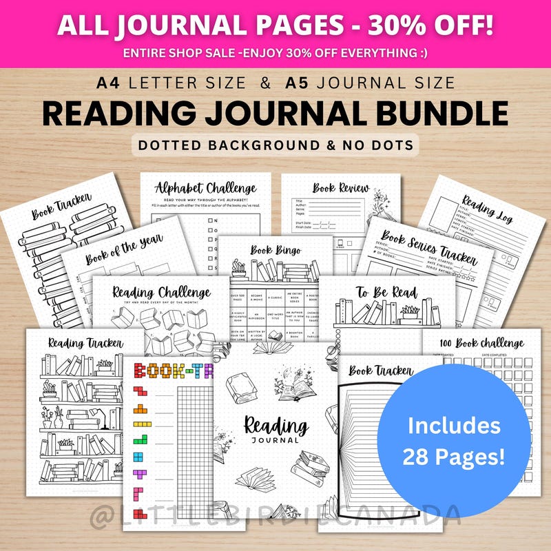 A5 Journal Book Tracker - Etsy