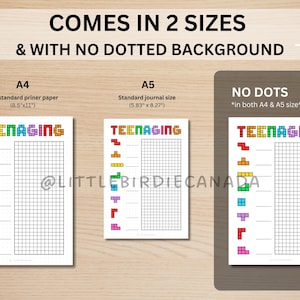 Teenaging Tracker - PRINTABLE Journal Page - Monthly Tracker - Fun ...