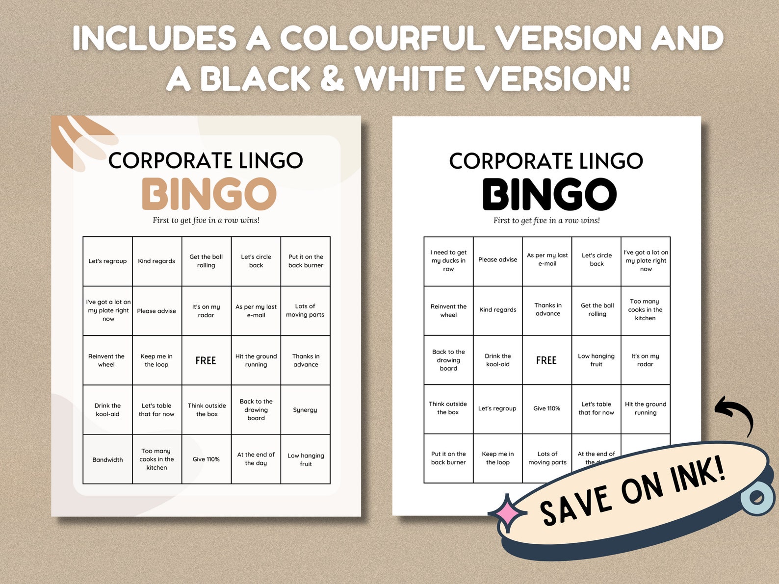 Corporate Lingo Bingo Work Bingo Networking Bingo Workplace Bingo Work ...