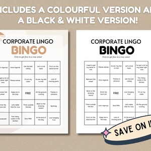 Corporate Lingo Bingo Work Bingo Networking Bingo Workplace Bingo Work ...